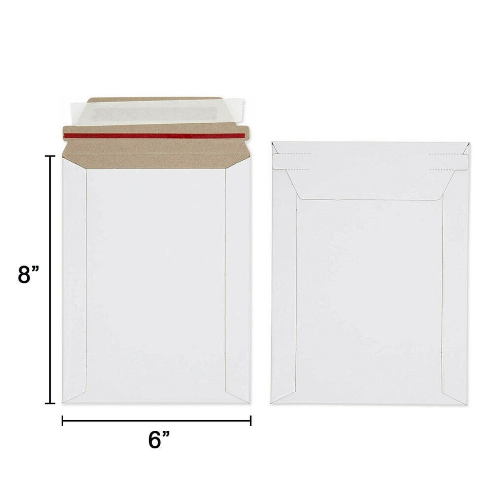 100pcs 6x8/7x9/9.75x12.25/9x11.5 Rigid Photo Document Mailers Mailing ...