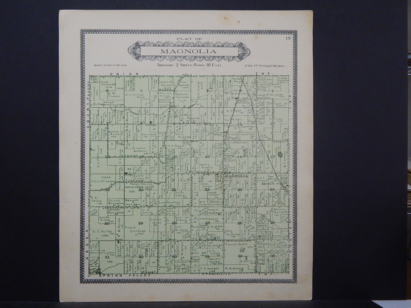 Wisconsin, Rock County Map, 1904 Township of Magnolia L22#66 | eBay