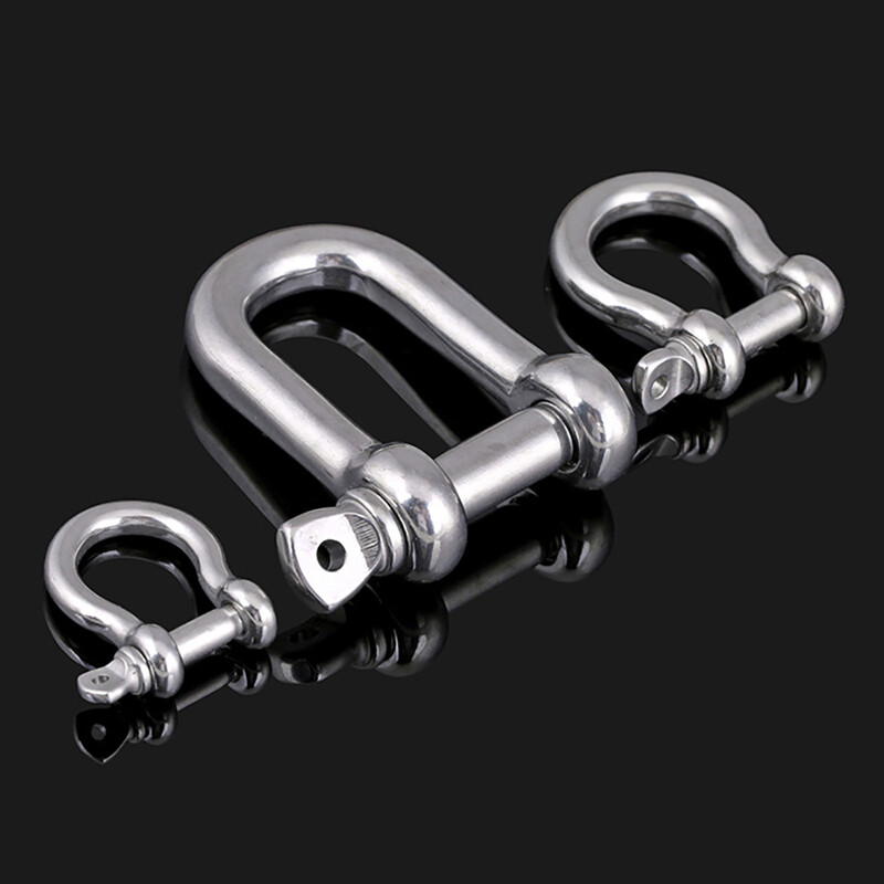 Bow D Shackle A2 304 Stainless Steel Marine Chains Mooring 4,6,8,10,12 ...