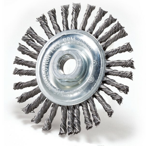 4" x 5/8-11" Stringer Bead Wire Wheel (Carbon Steel) For Angle Grinder ...