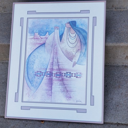 Vintage G. E. Mullan Framed Art Print Southwestern Native American 23 ...