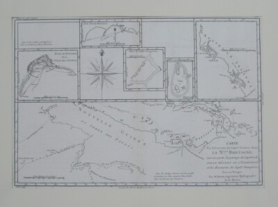 Original 1780 Map Pacific Voyages of James Cook Philip Carteret William ...
