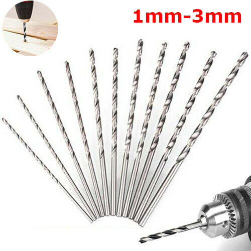 1mm-3mm New HSS Twist Drill Bits Extra Long Straight Shank Auger ...