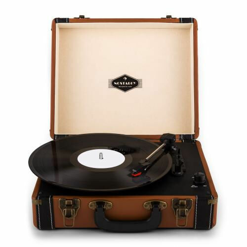 Auna Jerry Lee Retro Record Player DJ Turntable Built in Stereo Speaker ...