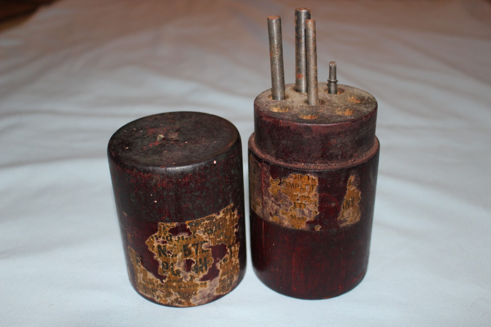 4 Vintage Goodell Pratt Punches in Wooden Holder | eBay