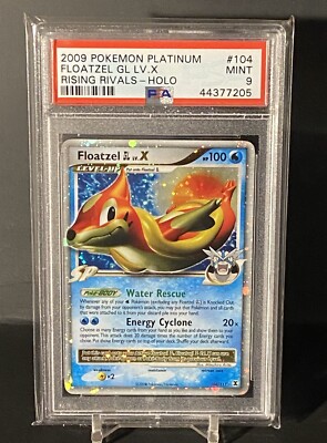 Pokemon 2009 Platinum Rising Rivals 104/111 Holo Rare Floatzel GL LV.X ...