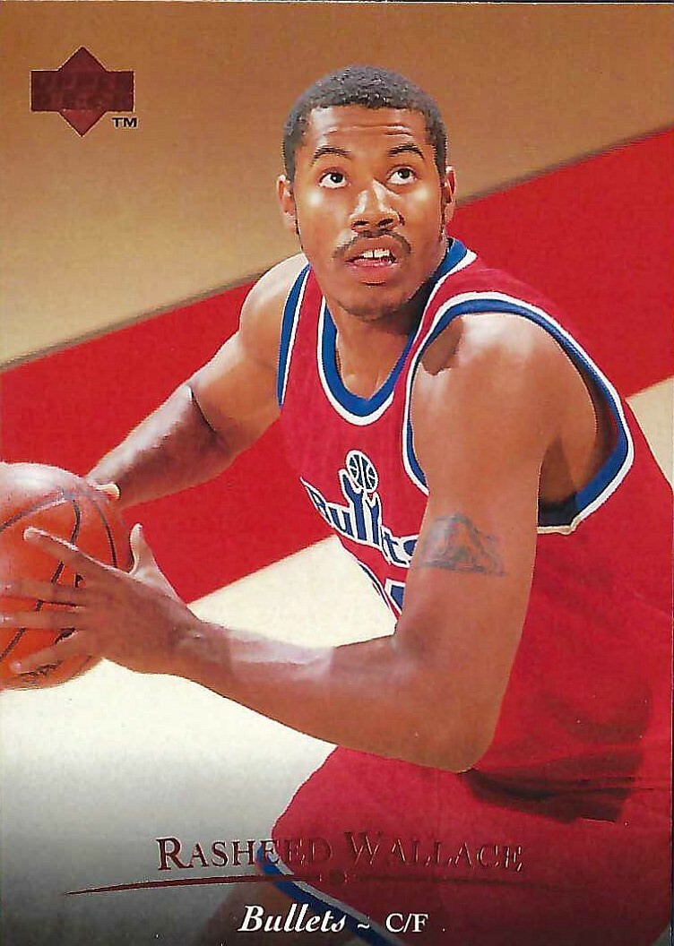 1995-96 Upper Deck Rasheed Wallace - Washington Bullets | eBay