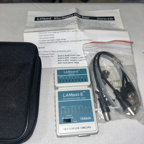 Hobbes GIGAtest-E Remote Cable Checker 10 100 1000 Compact Basic ...