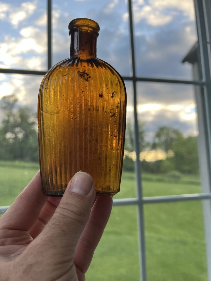 Vintage LOUISVILLE RIBBED SIDE STRAP FLASK | eBay