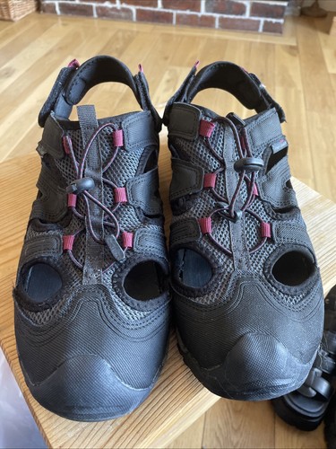 Peter Storm Size 10 Black Grey Red Men’s Walking Sandals Stretch ...