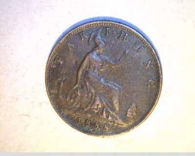 1888 Great Britian, Farthing, Medium to High Grade Bronze Coin (UK-396 ...