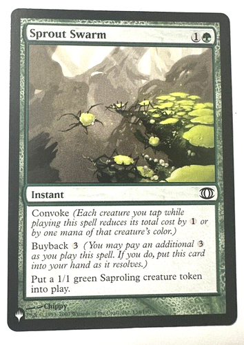 SPROUT SWARM MAGIC THE GATHERING CARD COMMON INSTANT SPELL THE LIST | eBay