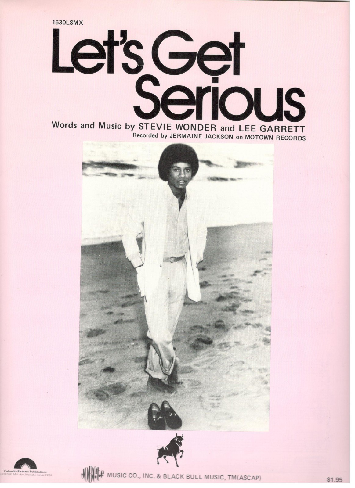 JERMAINE JACKSON-LET'S GET SERIOUS-SHEET MUSIC-1980-VERY RARE-STEVIE ...