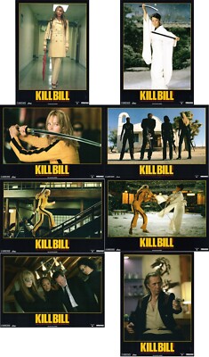 Kill Bill Vol. 1, complete Swiss lobby card set 8AHF Quentin Tarantino ...