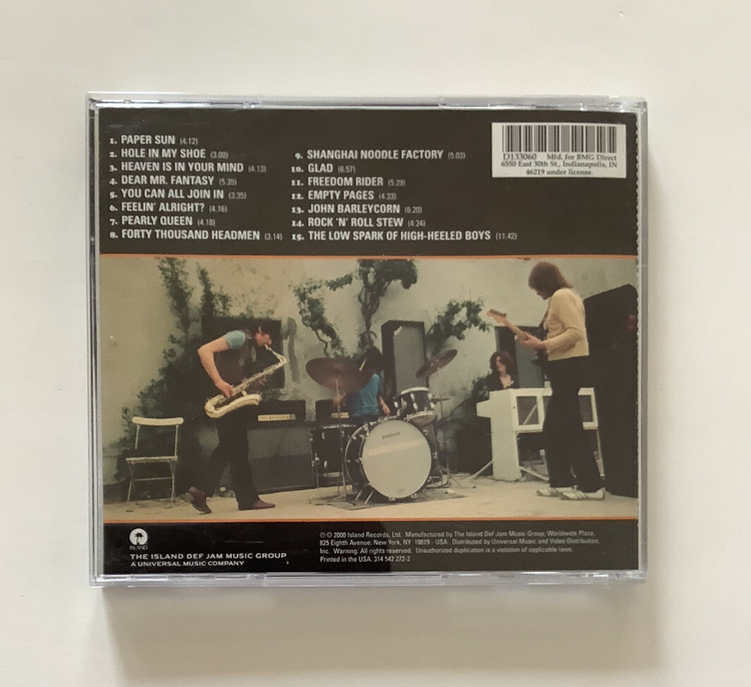 Traffic "Feelin' Alright: The Very Best Of Traffic" Audio CD 2000 ...