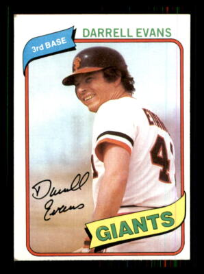 1980 Baseball Topps Darrell Evans San Francisco Giants #145 1 | eBay