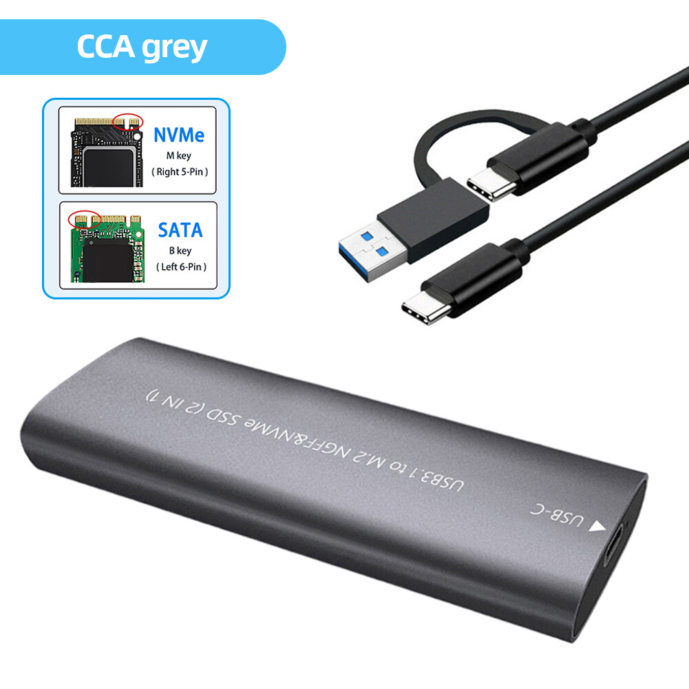 # M.2 NGFF/MVMe SSD To USB 3.1 External SSD Case M.2 Key SSD Box (CCA ...