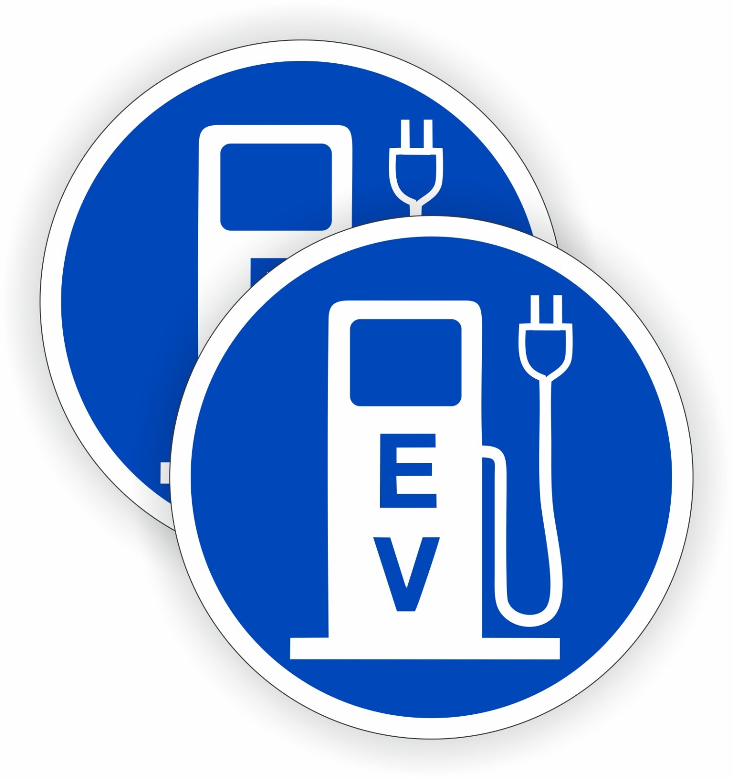 (2) 3.75" Round EV Charging Station Stickers Decals / Electric Vehicle ...
