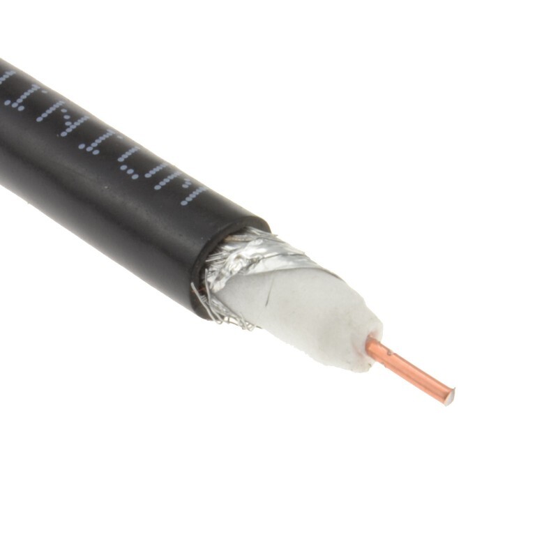 RG6 Coax Cable Coaxial Black White Brown Satellite Freesat Sky Virgin ...