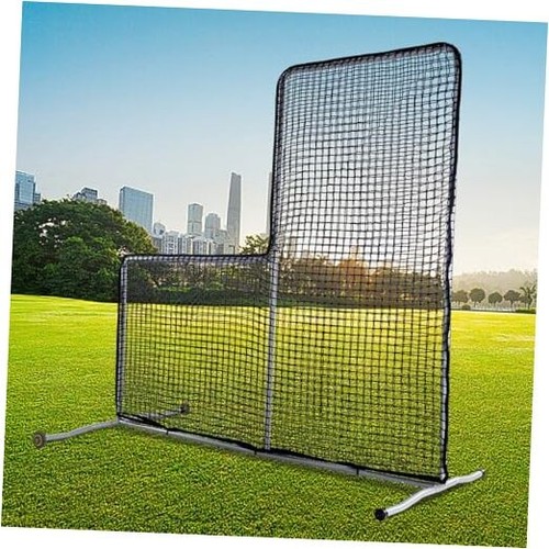 Portable 7x7 ft Baseball L Screen Pitching Protector Net,Pitcher Safety ...