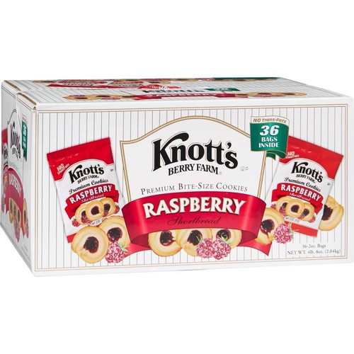 Knott's Bite Size Cookies, Raspberry Shortbread, 2oz, 36-count | eBay