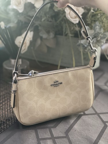 NWT Coach Nolita 19 In Signature Canvas CW426 Canvas/Silver/Hay | eBay