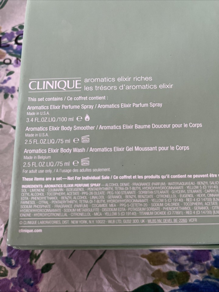 Clinique Aromatics Elixir Riches Gift Set Of 3 NIB | eBay