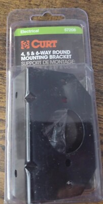57208 Curt Connector Mounting Bracket for 4-Way 5-Way 6-Way Round Plug ...
