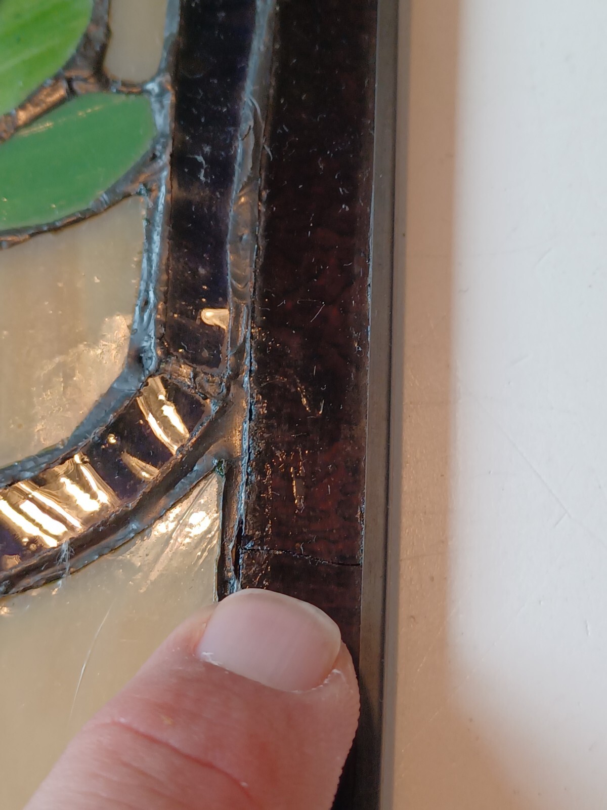 LOT of 3 Stained Glass Transom window HANGING PANEL 53 X 17 CM incl ...