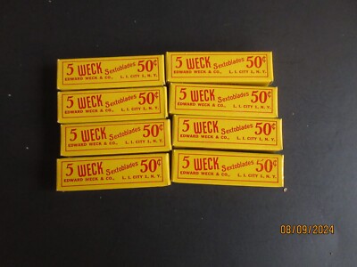 8 BOXES OF 5 WECK SEXTO BLADES EDWARD WECK & CO. BLADE STEEL RAZOR ...