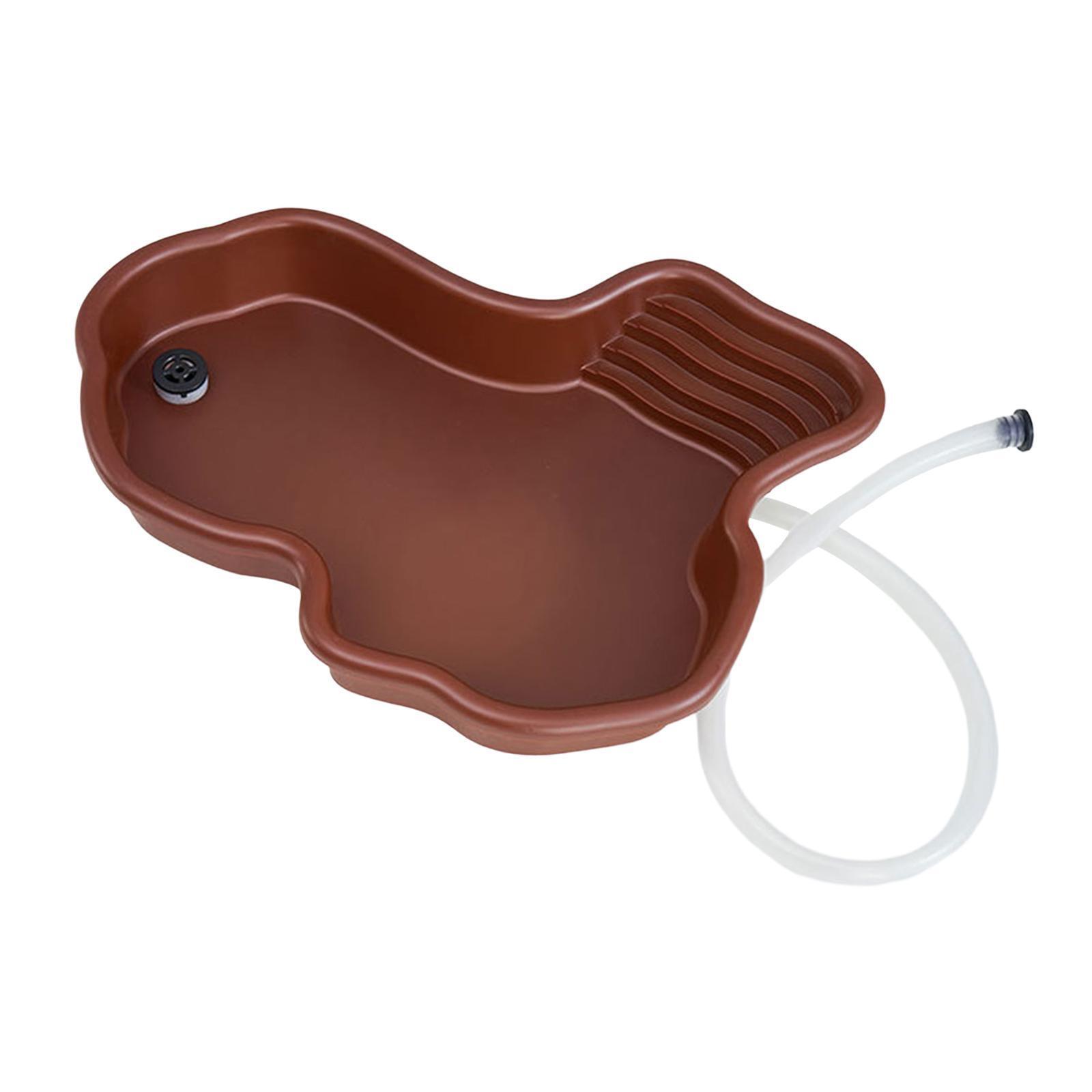 Reptile Bathing Pool Turtle Bath with Ramp Tortoise Feeder Tortoise ...