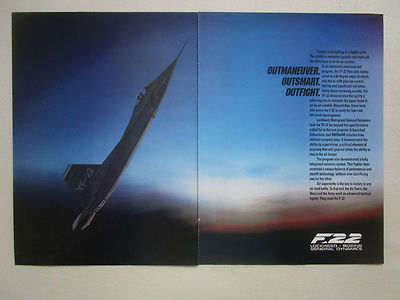 4/1991 PUB LOCKHEED GENERAL DYNAMICS BOEING YF-22 ATF FIGHTER USAF ...