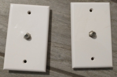 2 Coaxial F Female Adapter Wall Plates | eBay