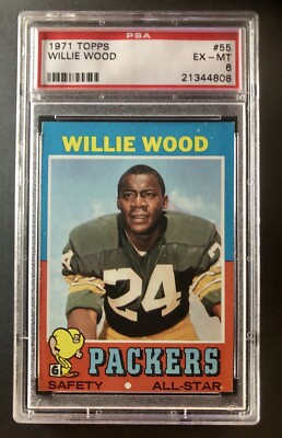 1971 Topps - #55 Willie Wood PSA 6 Looks Better imo All Time packer’s ...