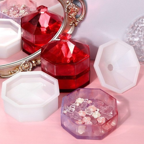 2-Part Stackable Octagon Jewelry Storage Box Silicone Resin Mold | eBay