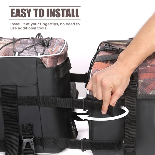 ATV Rear Seat Bag Pack Cargo Storage Back Bag w/Cushion Cooler Padded ...