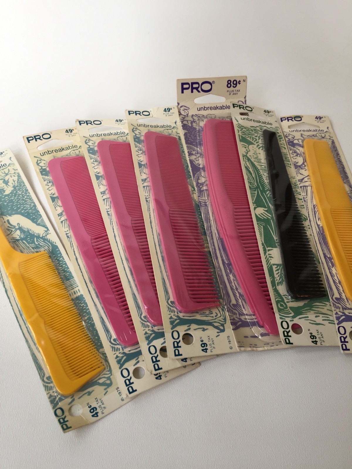 Lot of 7 Vintage 1975 NOS Vistron Pro Unbreakable Combs, Florence, MA ...