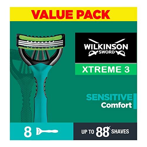 WILKINSON SWORD - Xtreme 3 For Men | Sensitive | 8 x Disposable Razors ...