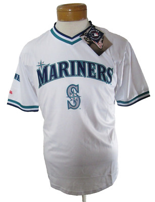 NWT Stitches Seattle Mariners Mens Warm-Up Jersey L White | eBay