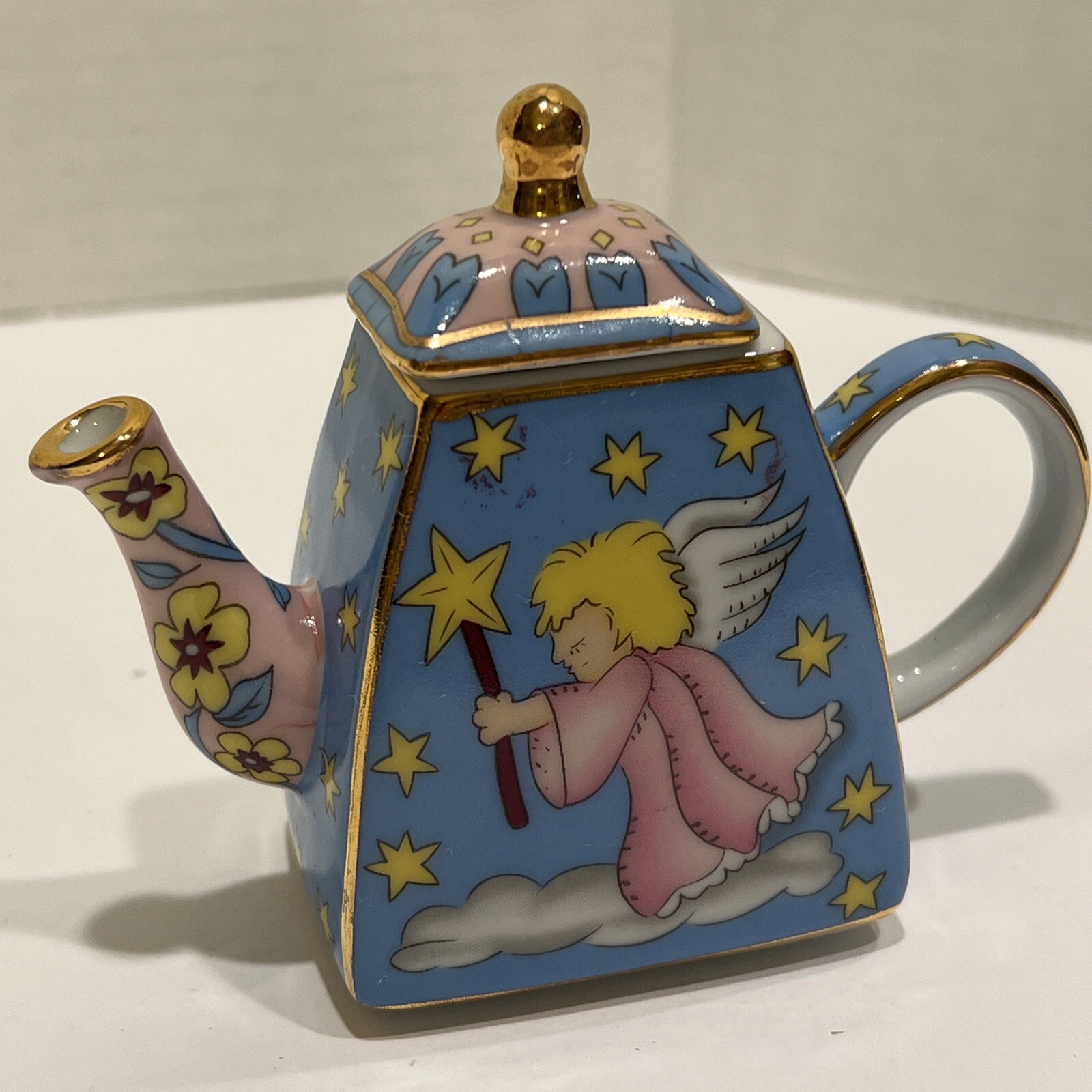 VIVIAN CHAN 2002 ANGEL MAGIC STARS TEAPOT HAND PAINTED MY TREASURE ...
