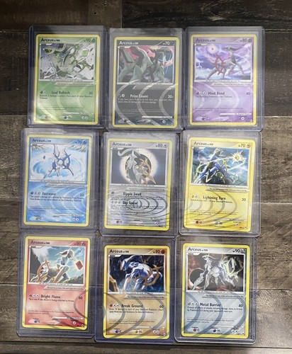 COMPLETE AR Arceus LV100 9 Card Set 1-9 Ripple Foil Holo Pokémon | eBay