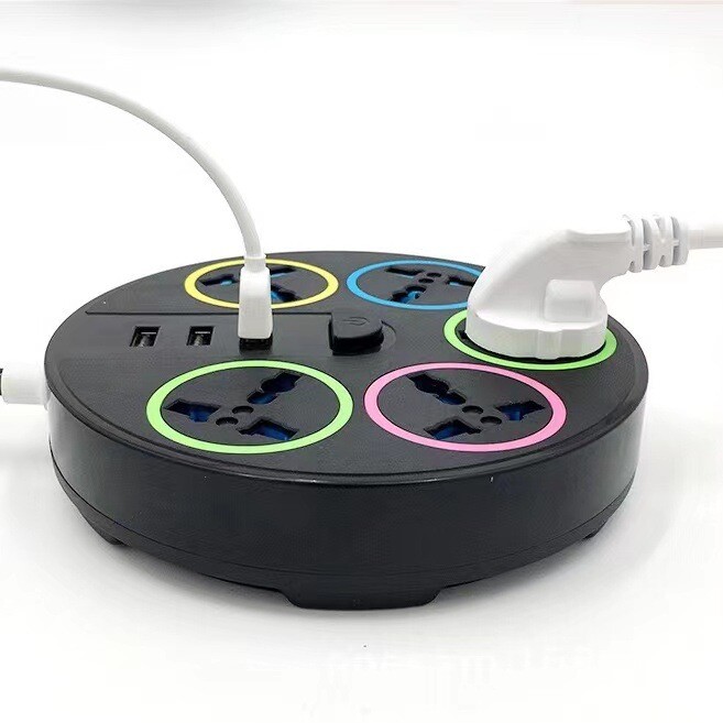 6 Way Extension Lead 1.5m Switched Socket Power with 6 USB Port UK ...