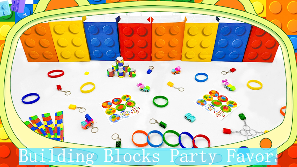Building Block Birthday Party Favors,62 Pcs Building Blocks Party ...