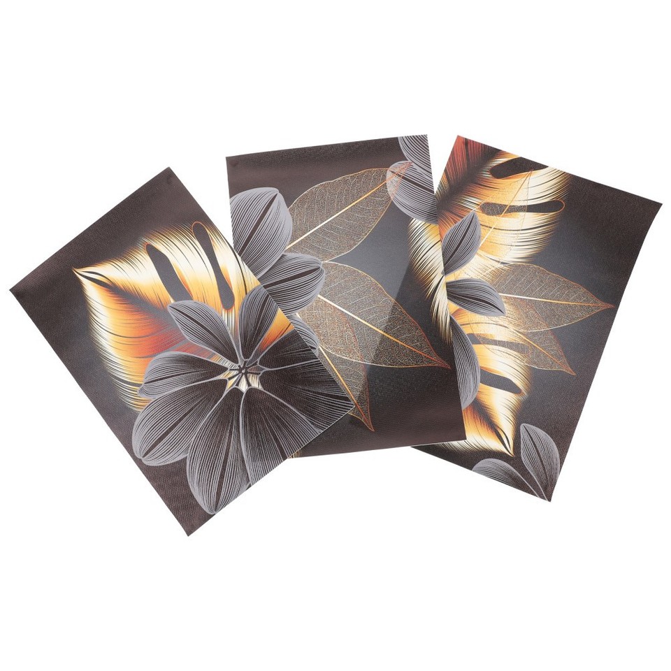 Canvas Wall Art Set Abstract Plant Design Nordic Style for Living Room ...