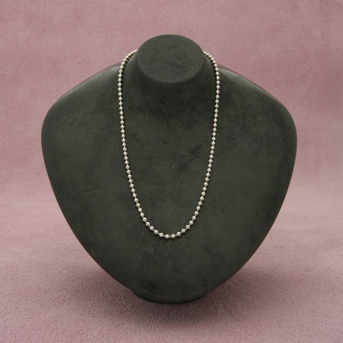 sterling silver 1mm sparkle bead chain necklace size 18in | eBay