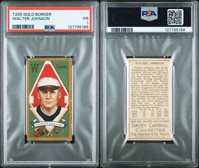 1911 T205 Gold Border Walter Johnson PSA 1 | eBay