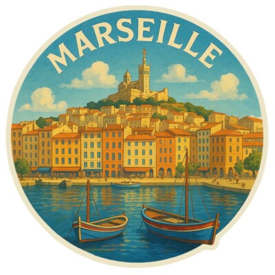 STICKER PORT DE MARSEILLE VILLE MARSEILLAIS cité phocéenne AUTOCOLLANT ...