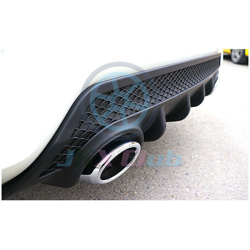 Black Rear Bumper Lip Diffuser Body Trim w/ Exhaust for Nissan Sentra ...