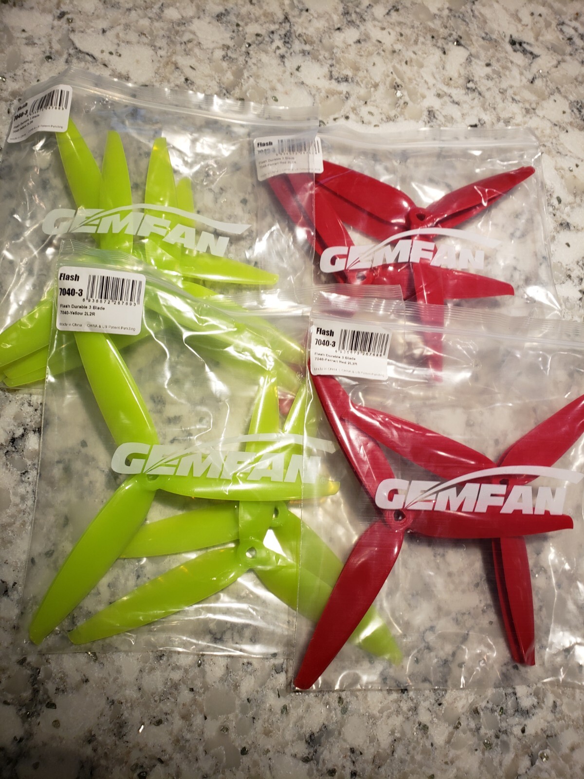 ** GEMFAN 7040 * 16 pcs * 3 Blade Propellers * Scimitar LRX 7 Inch ...