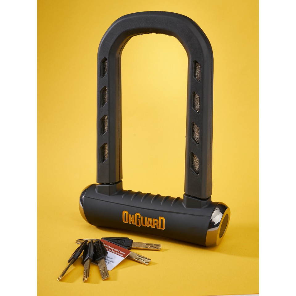 OnGuard RockSolid Bike Security U-Lock (8590), Solid Secure Diamond / 5 ...